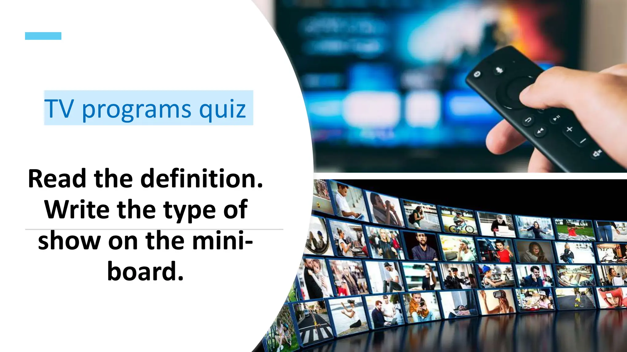 Television vocabulary with adjectives ed and ing | PPTX