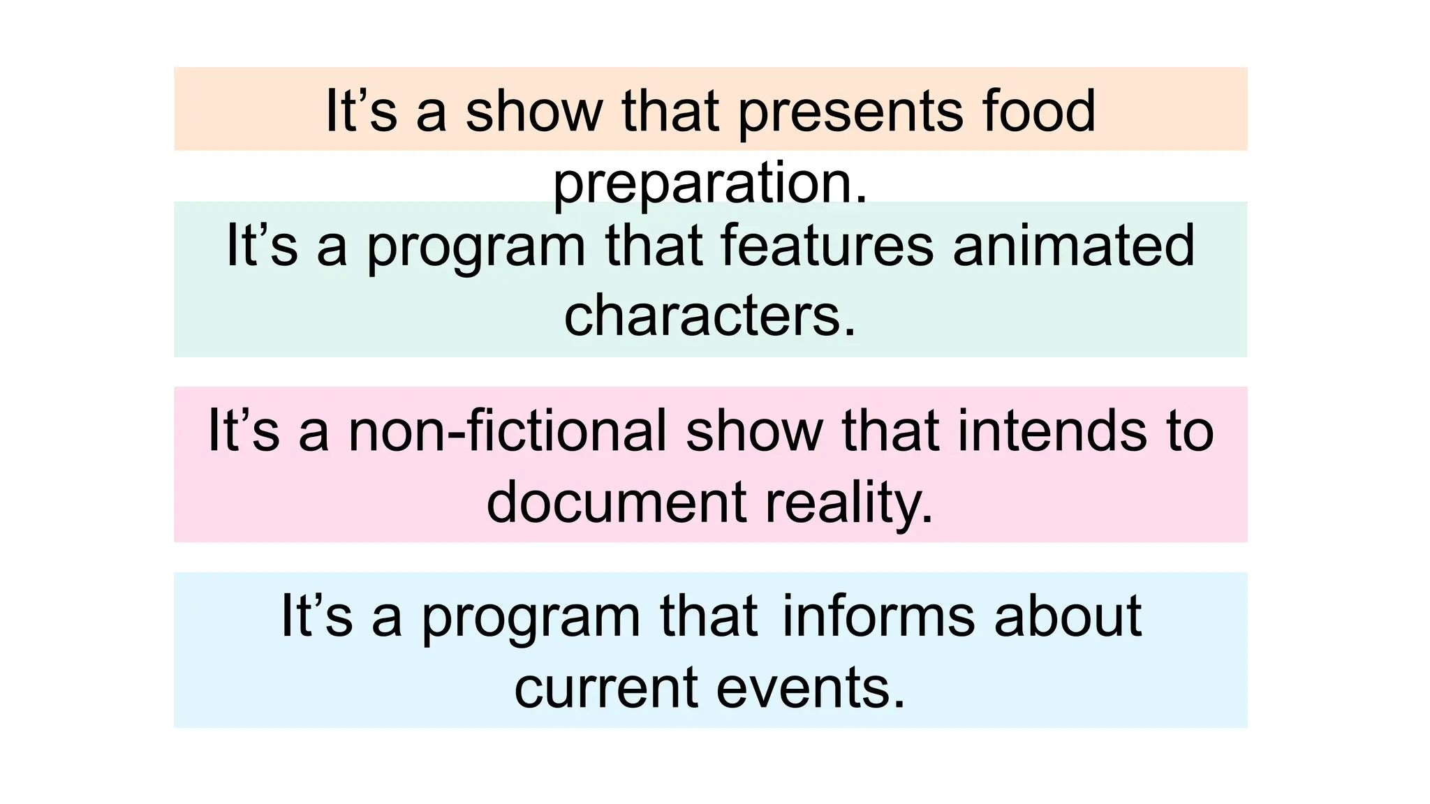Television vocabulary with adjectives ed and ing | PPTX