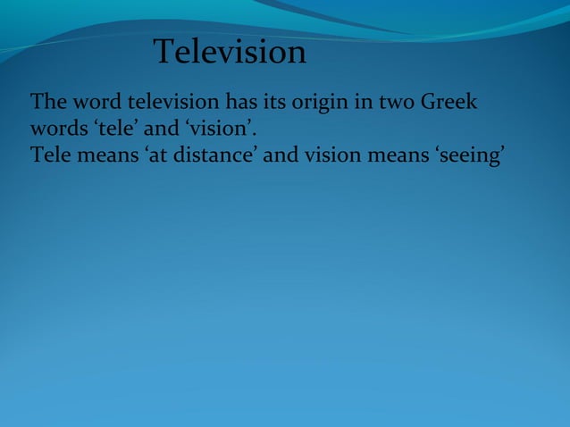 Television Basics | PPT | Cameras and Camcorders | Consumer Electronics