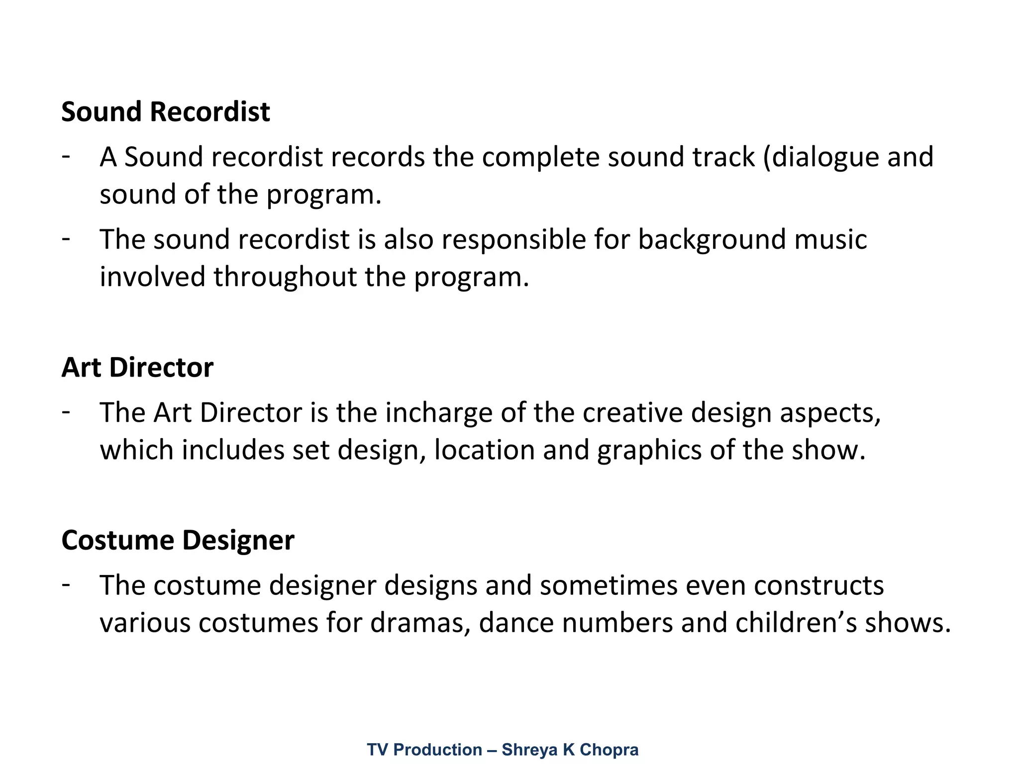 Television production Process - An insight to TV Industry | PPT