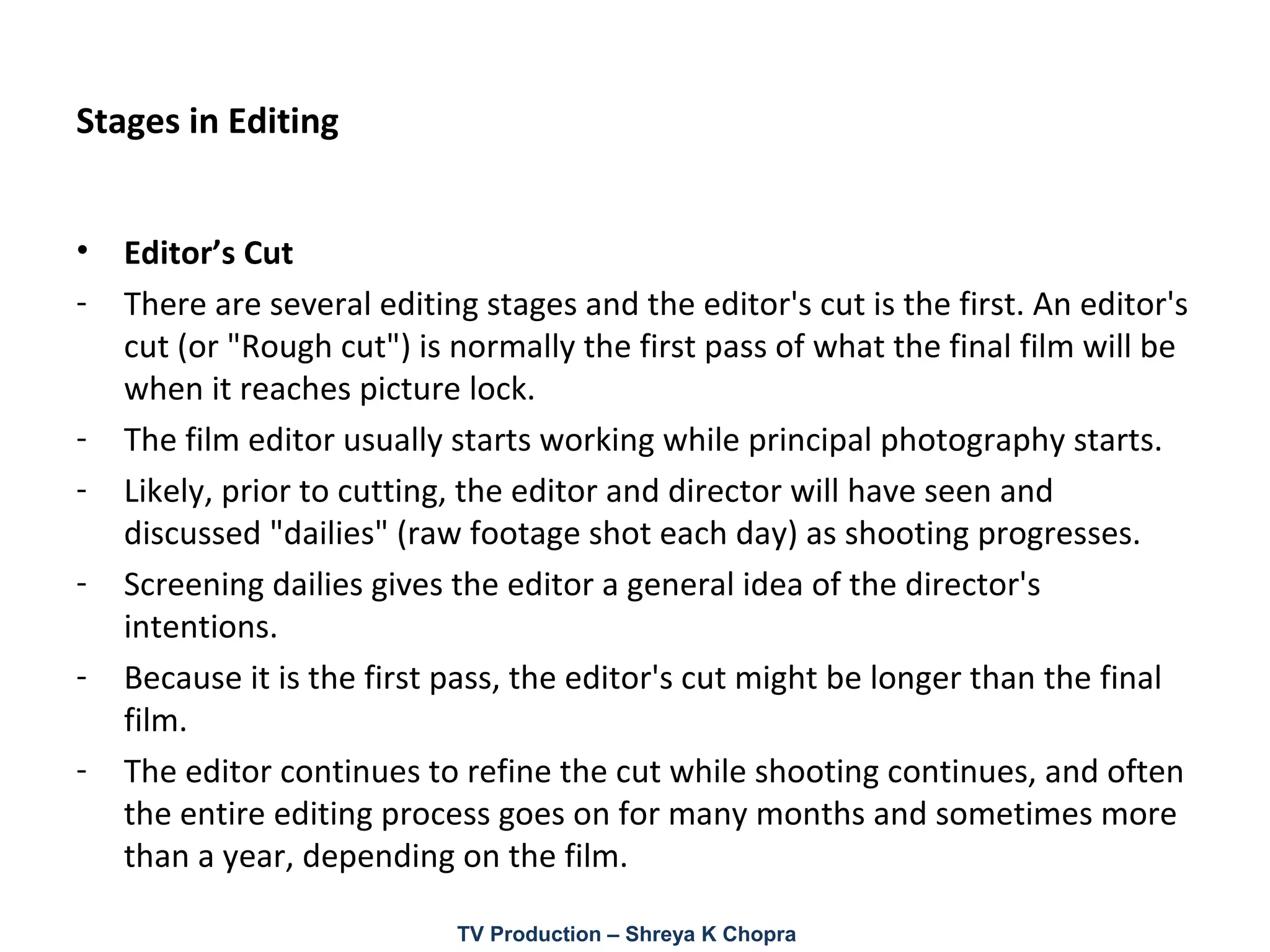 Television production Process - An insight to TV Industry | PPT