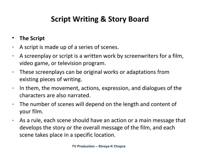 Television production Process - An insight to TV Industry | PPT