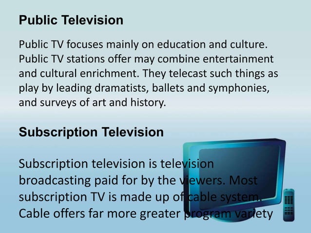 Television History, Importance, Advantages & Disadvantages | PPTX ...