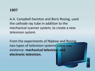 Television History, Importance, Advantages & Disadvantages | PPTX