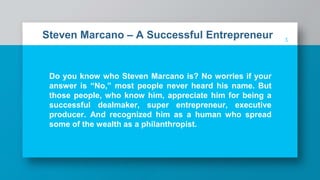 Television Show Producer Steven Marcano | PPT