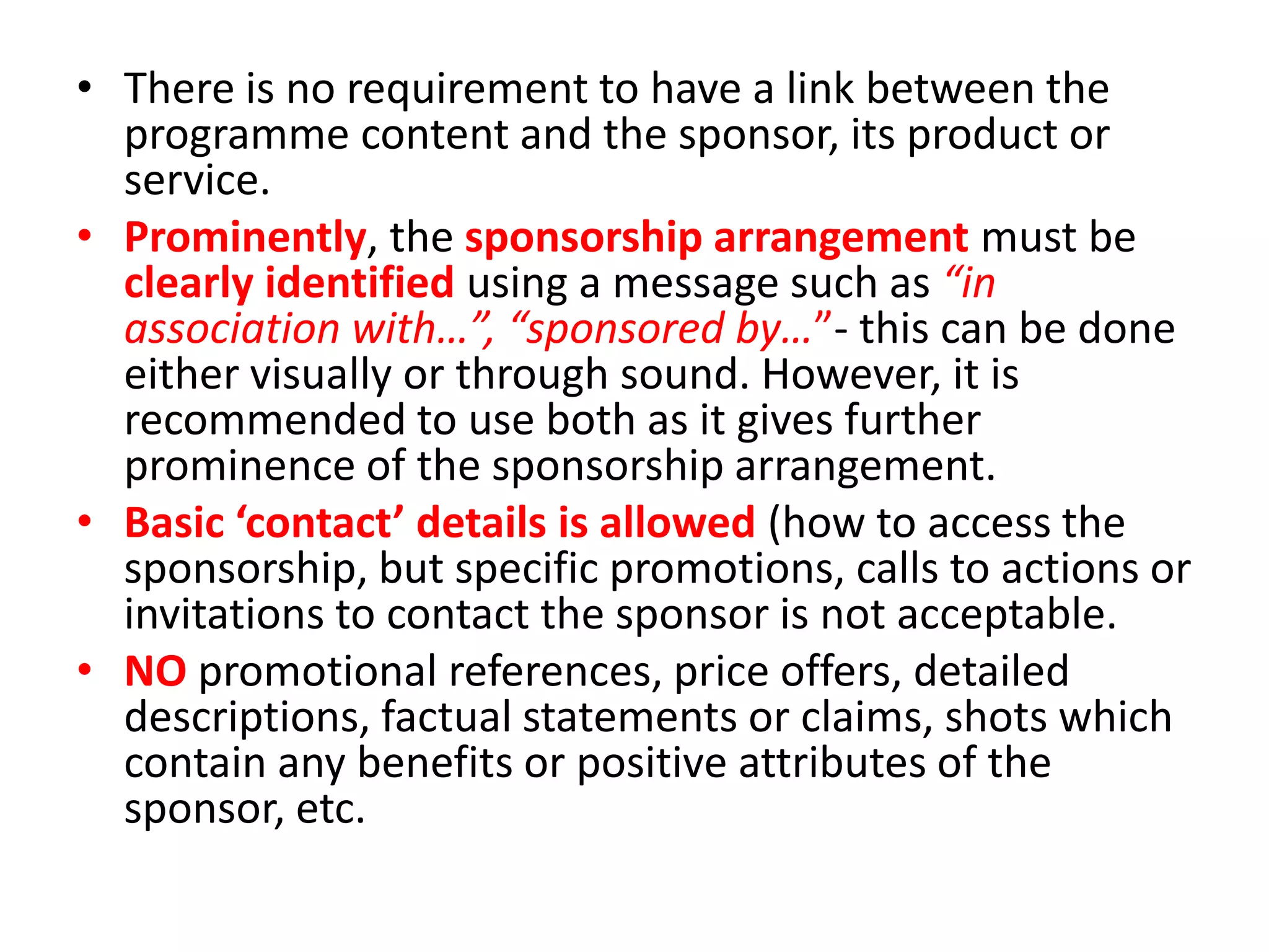 Television sponsorship | PPTX