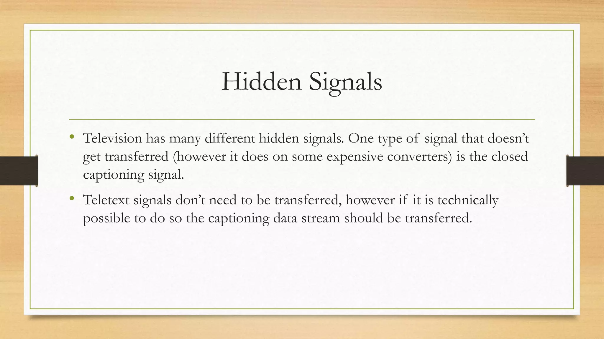 Television Standards | PPTX