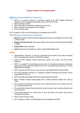 Television standards and systems | PDF
