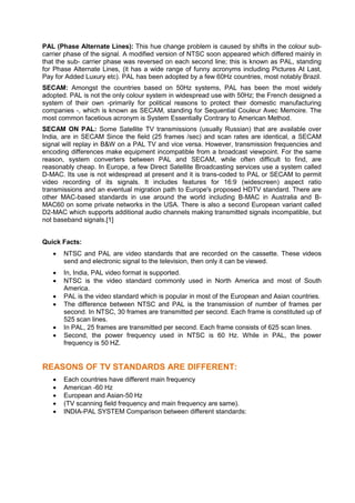 Television standards and systems | PDF