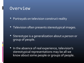 Television Stereotypes | PPT
