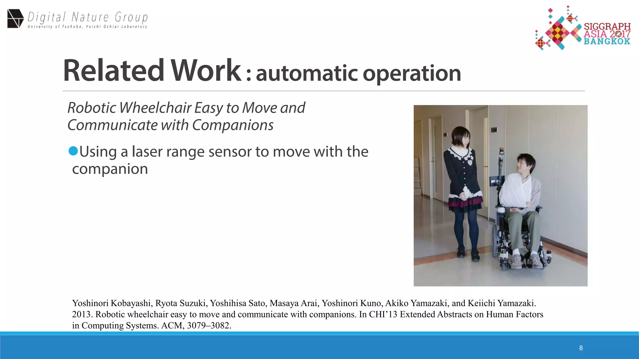 Telewheelchiar - SIGGRAPH Asia 2017 (E-tech Talk) | PPT