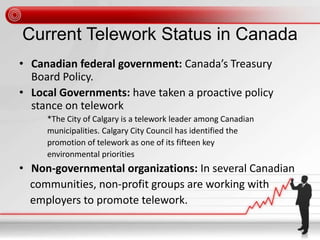 Telework | PPTX | Remote Working | Careers