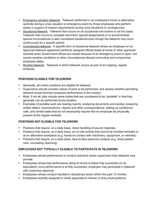 Telework Fact Sheet —Headquarters Air Force Civilian Force Policy ...