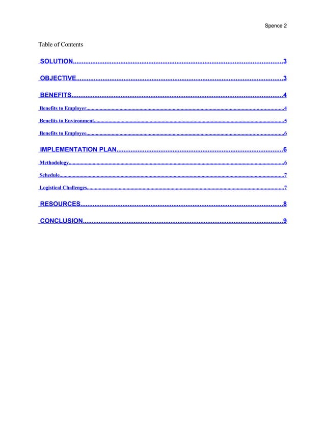 Telework Proposal1 | DOC