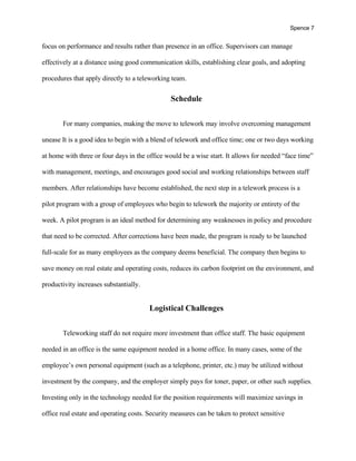 Telework Proposal1 | DOC