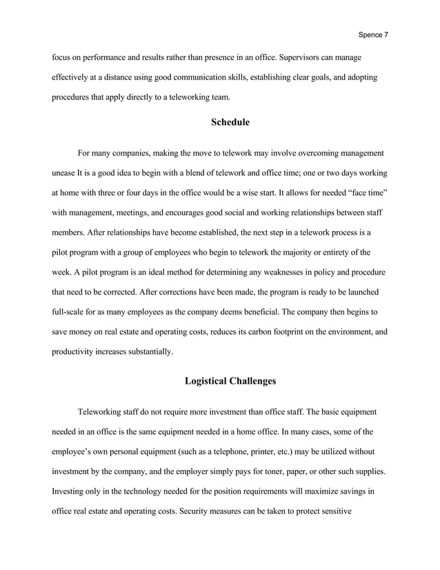 Telework Proposal1 | DOC