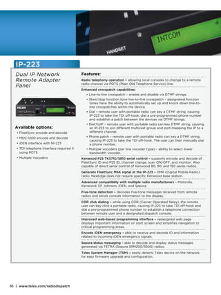 Telex Radio Dispatch: brochure | PDF