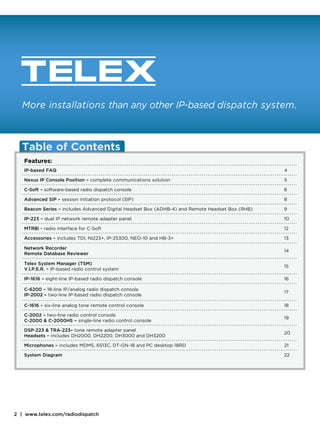 Telex Radio Dispatch: brochure | PDF