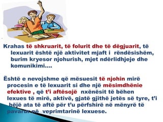 Te lexuarit dhe të nxënët nderveprues byirenakotobelli | PPTX