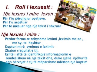 Te lexuarit dhe të nxënët nderveprues byirenakotobelli | PPTX