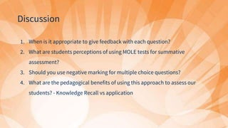 Quizzes in MOLE | PPT