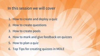 Quizzes in MOLE | PPT