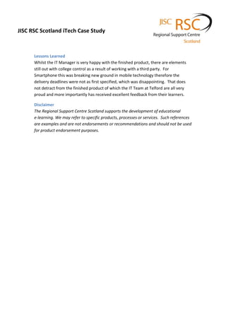 Telford college mobile app | PDF