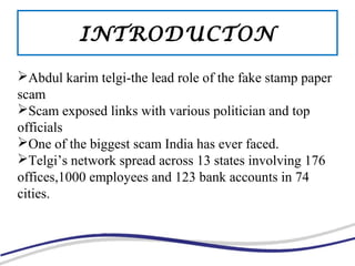 Telgi scam | PPT