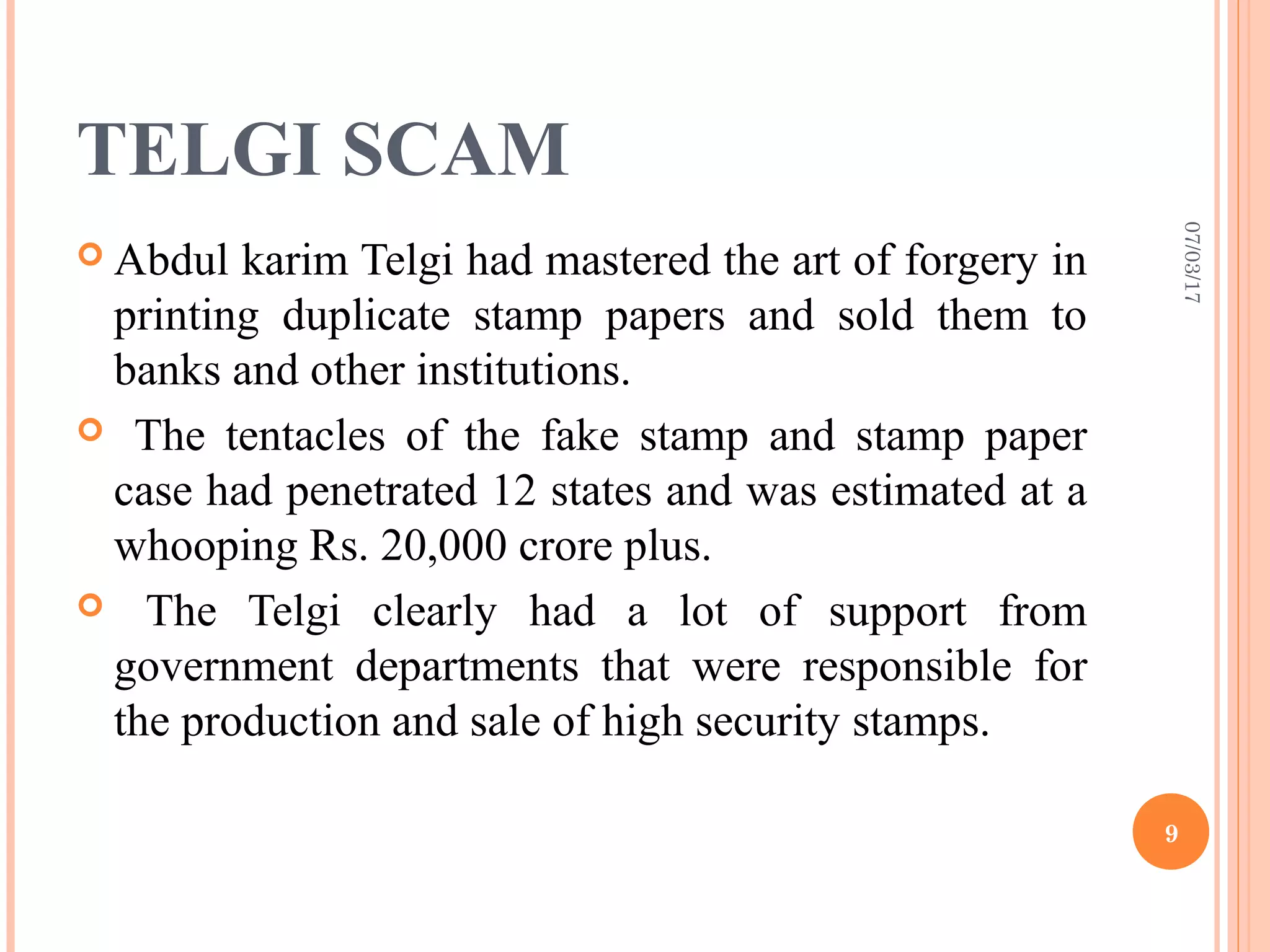 Telgi scam | PPT
