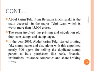 Telgi scam | PPT