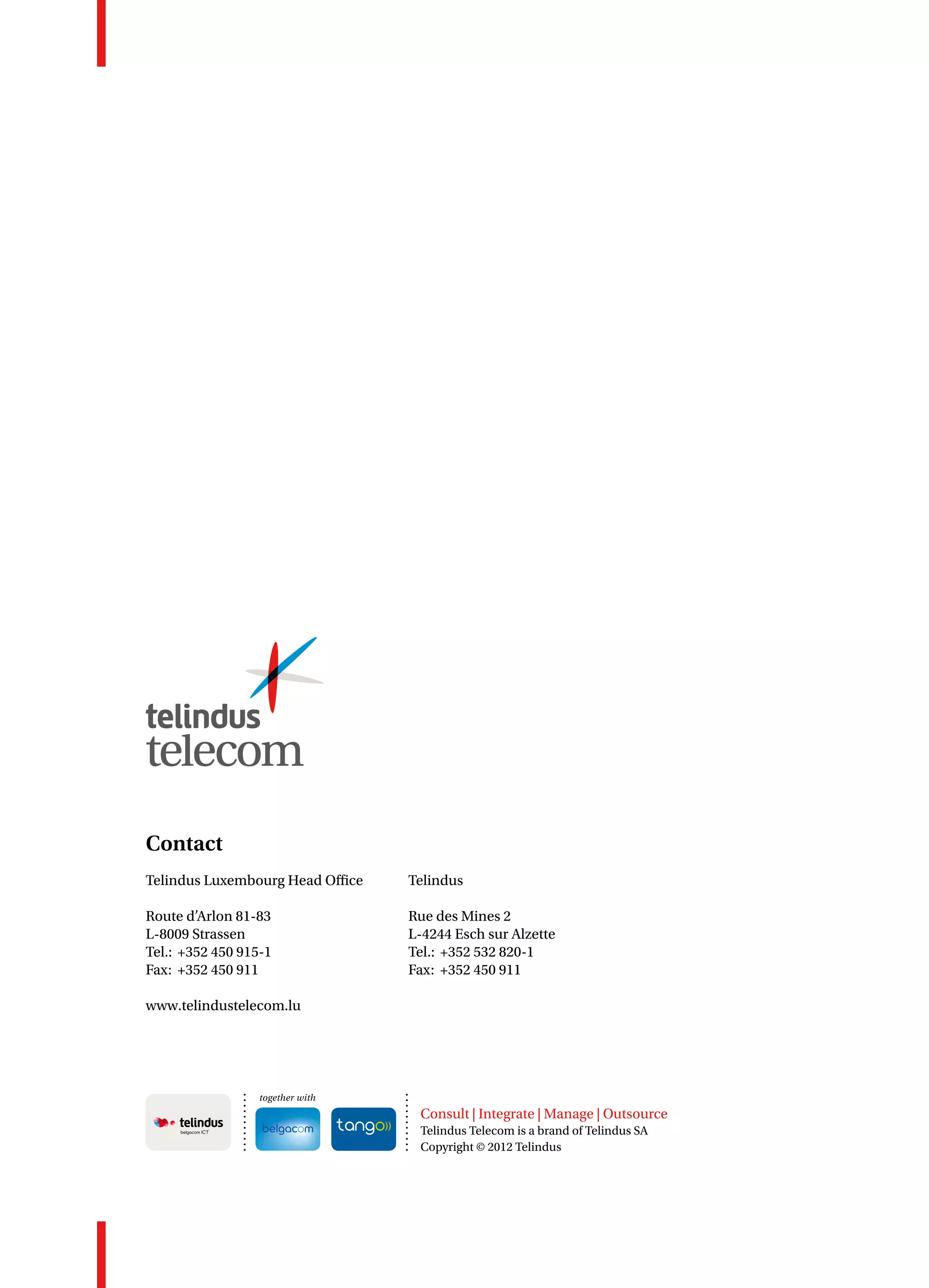 Telindus telecom-brochure | PDF