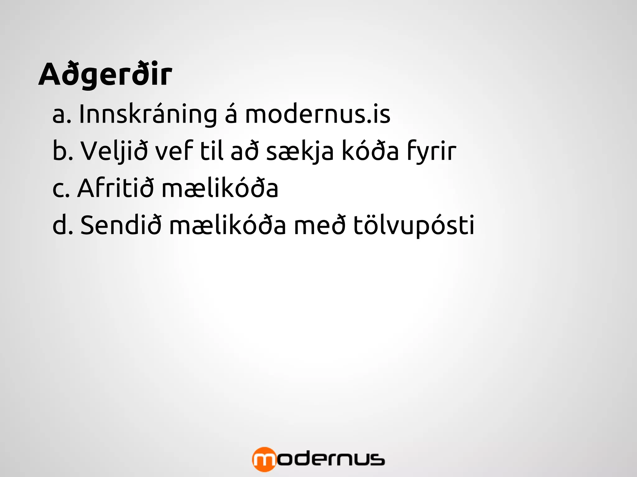 Teljari: hvernig á að sækja mælikóða | PDF