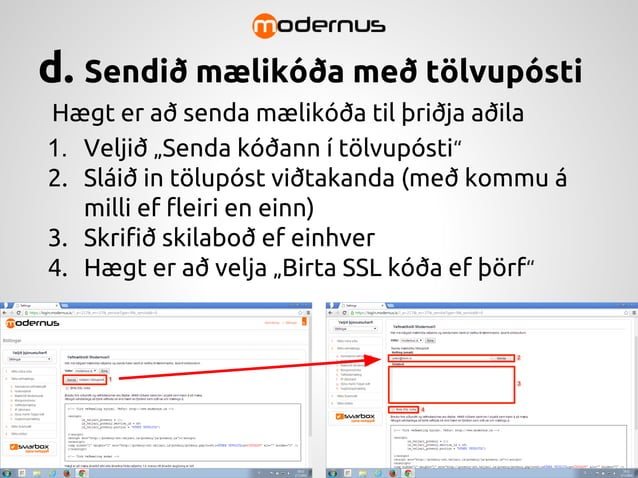 Teljari: hvernig á að sækja mælikóða | PPT