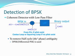 Binary Pass-Band Modulation Techniques | PPTX