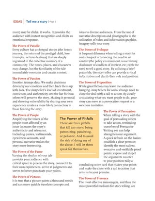 Tell Me A Story: 13 tips and one cautionary note for powerful ...