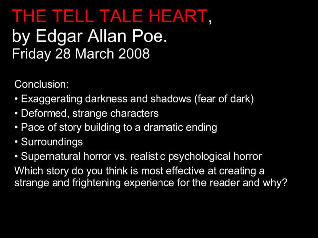 Tell Tale Heart | PPT | Free Download