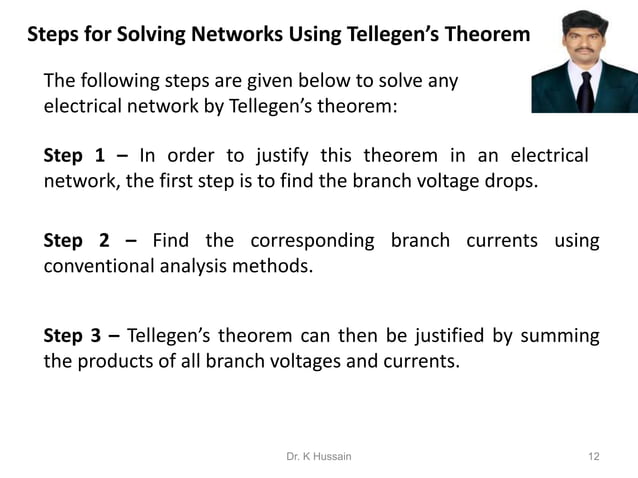 Tellegen’s-Substitution-Reciprocity-Theorem.ppt | Computer Networking | Computing