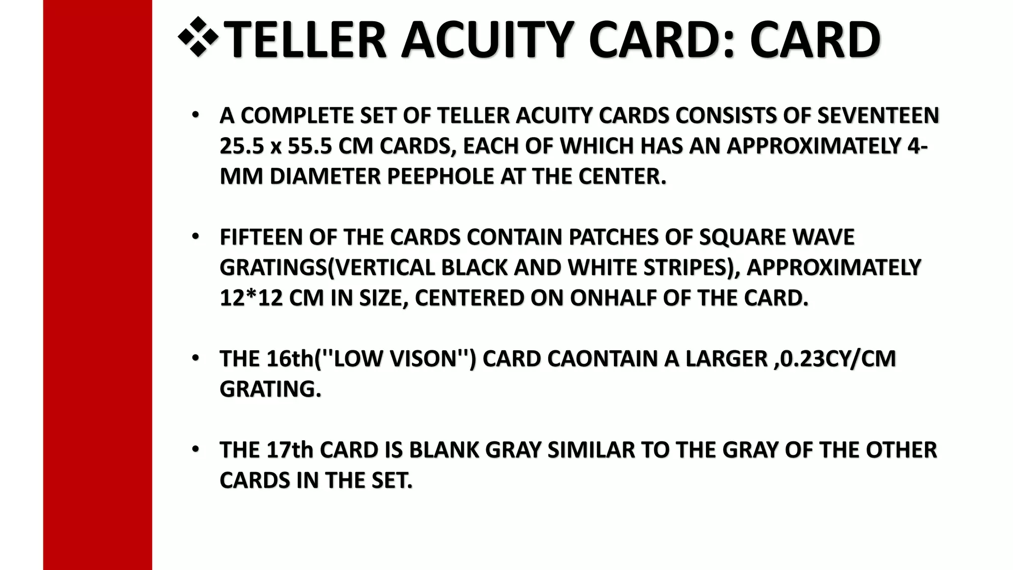 Teller acuity card | PPTX