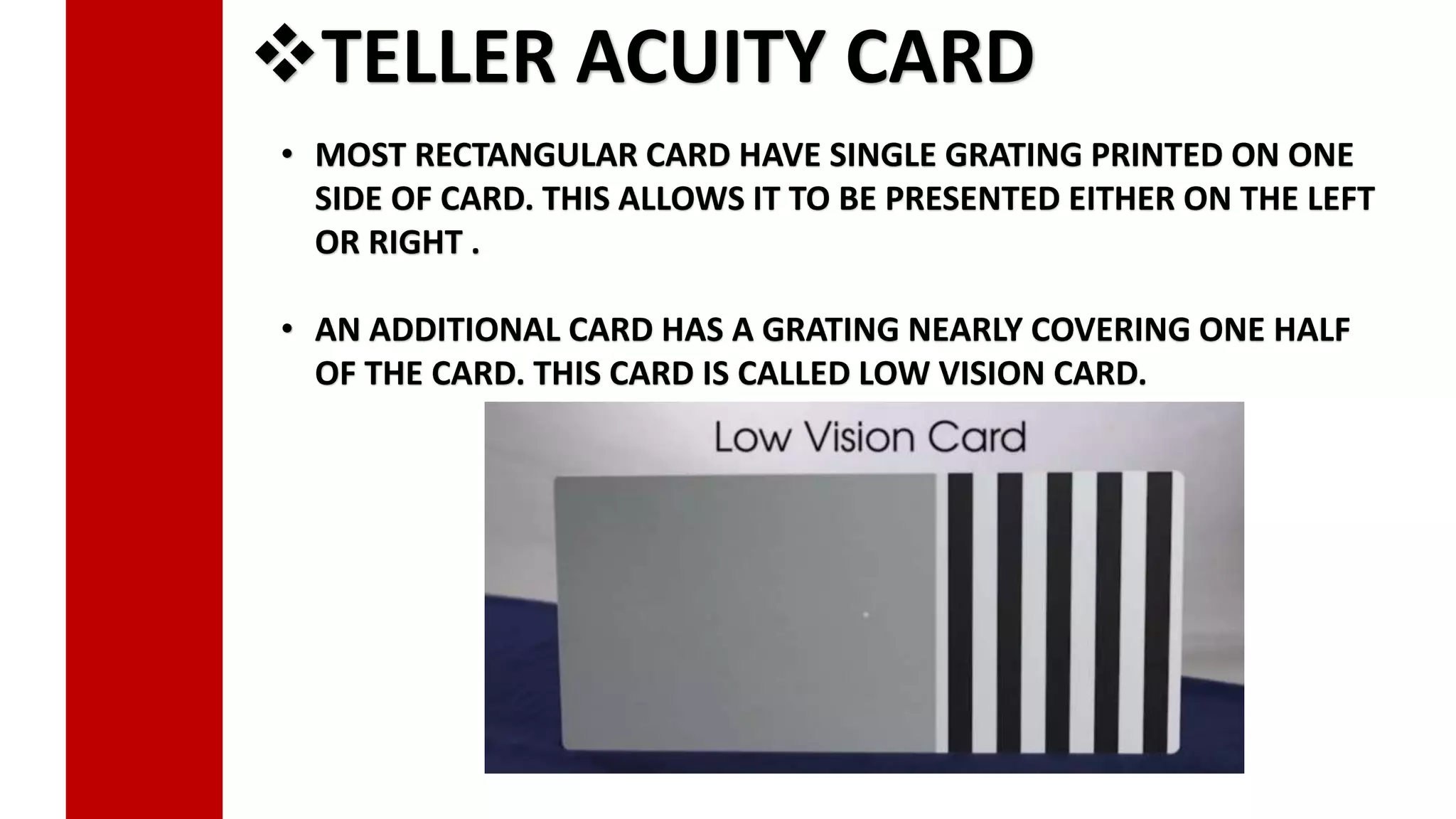 Teller acuity card | PPTX