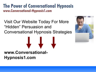 Conversational Hypnosis - Telling Story To Persuade People | PPT | Mental Health | Diseases and ...