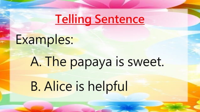Telling and Asking Sentences.pptx | Family and Relationships
