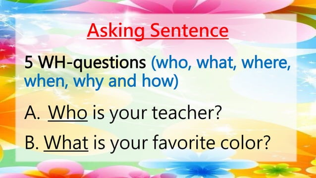 Telling and Asking Sentences.pptx | Family and Relationships