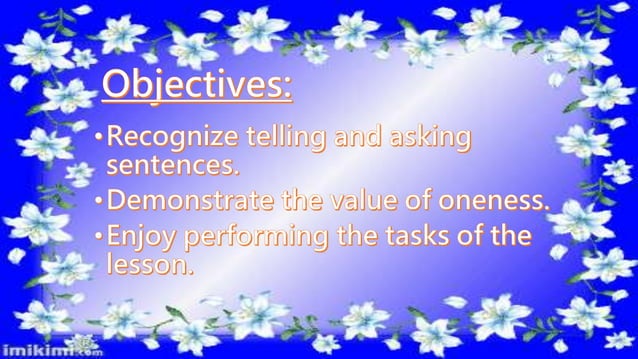 Telling and Asking Sentences.pptx | Family and Relationships