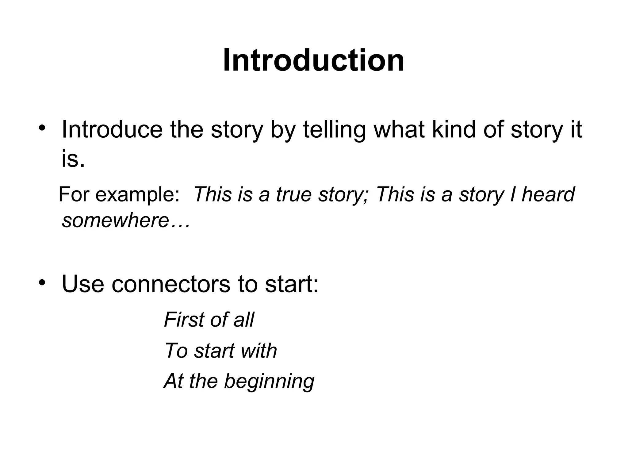 Telling a story | PPT