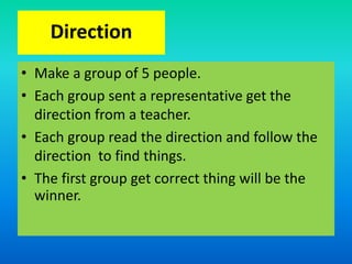 Telling direction CLT | PPT