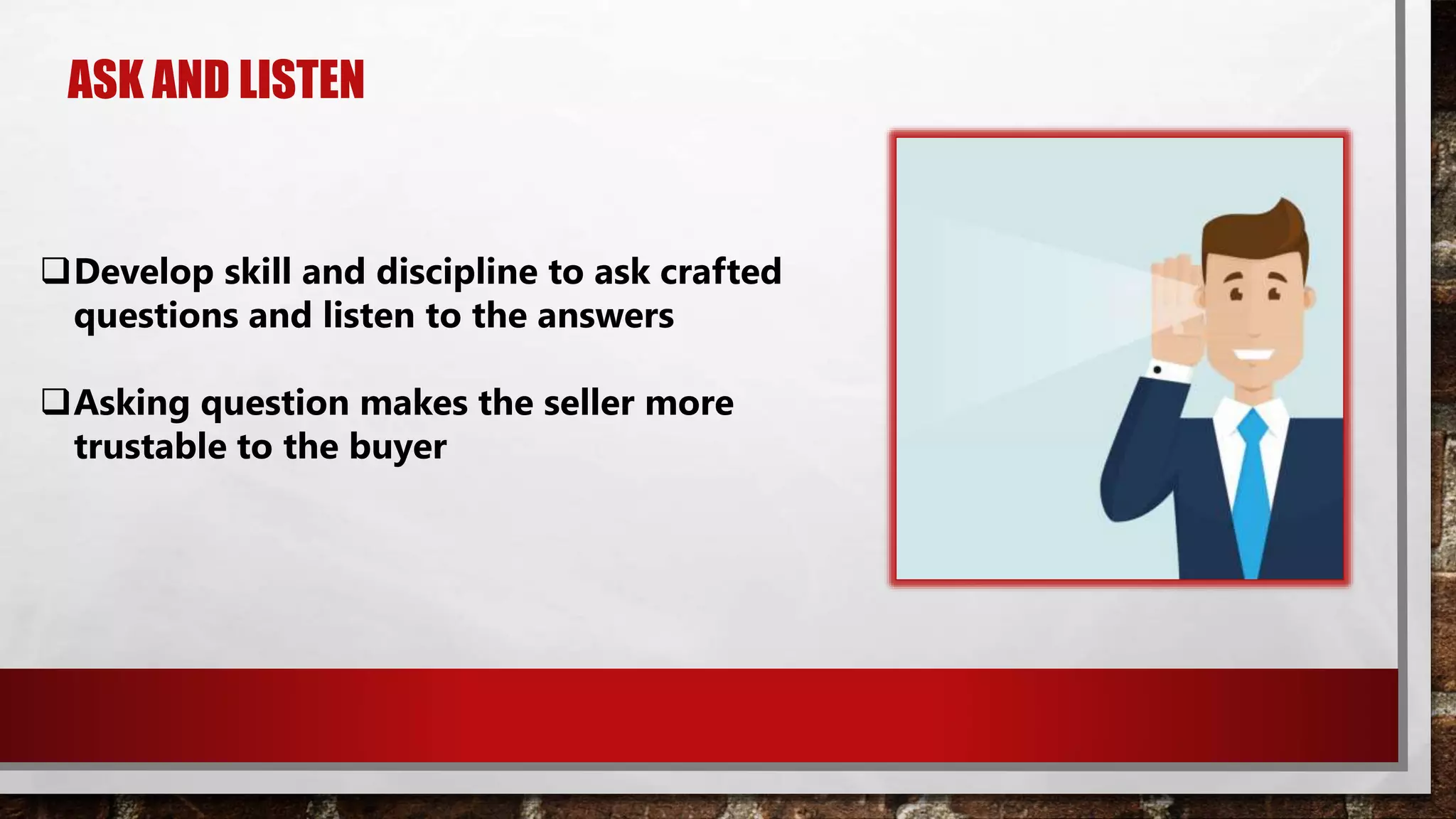 Telling is not selling | PPTX