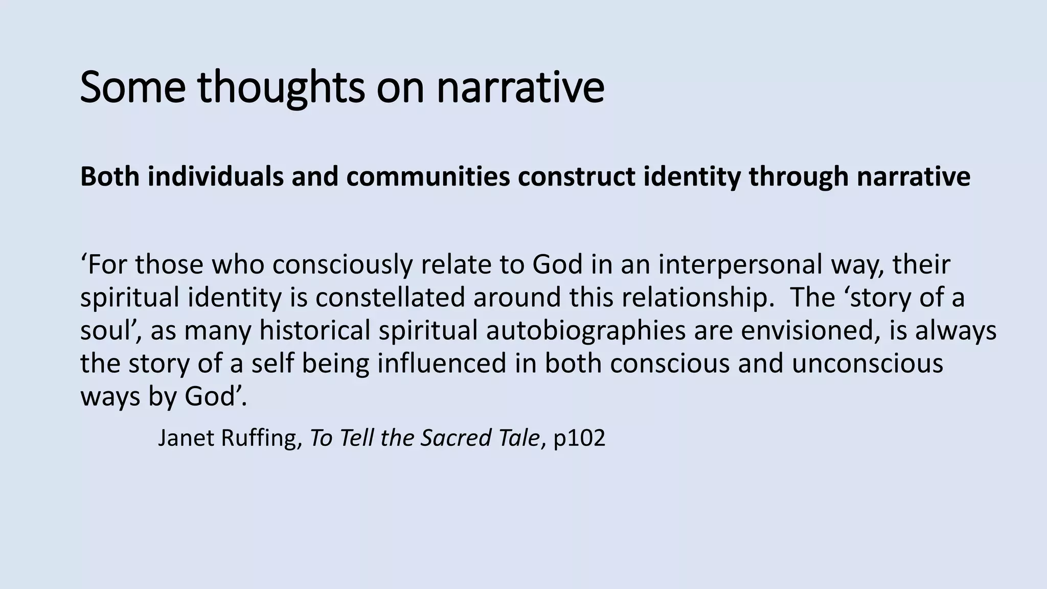 Telling our sacred stories | PPT