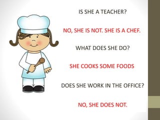 Telling people’s job using present tense | PPTX