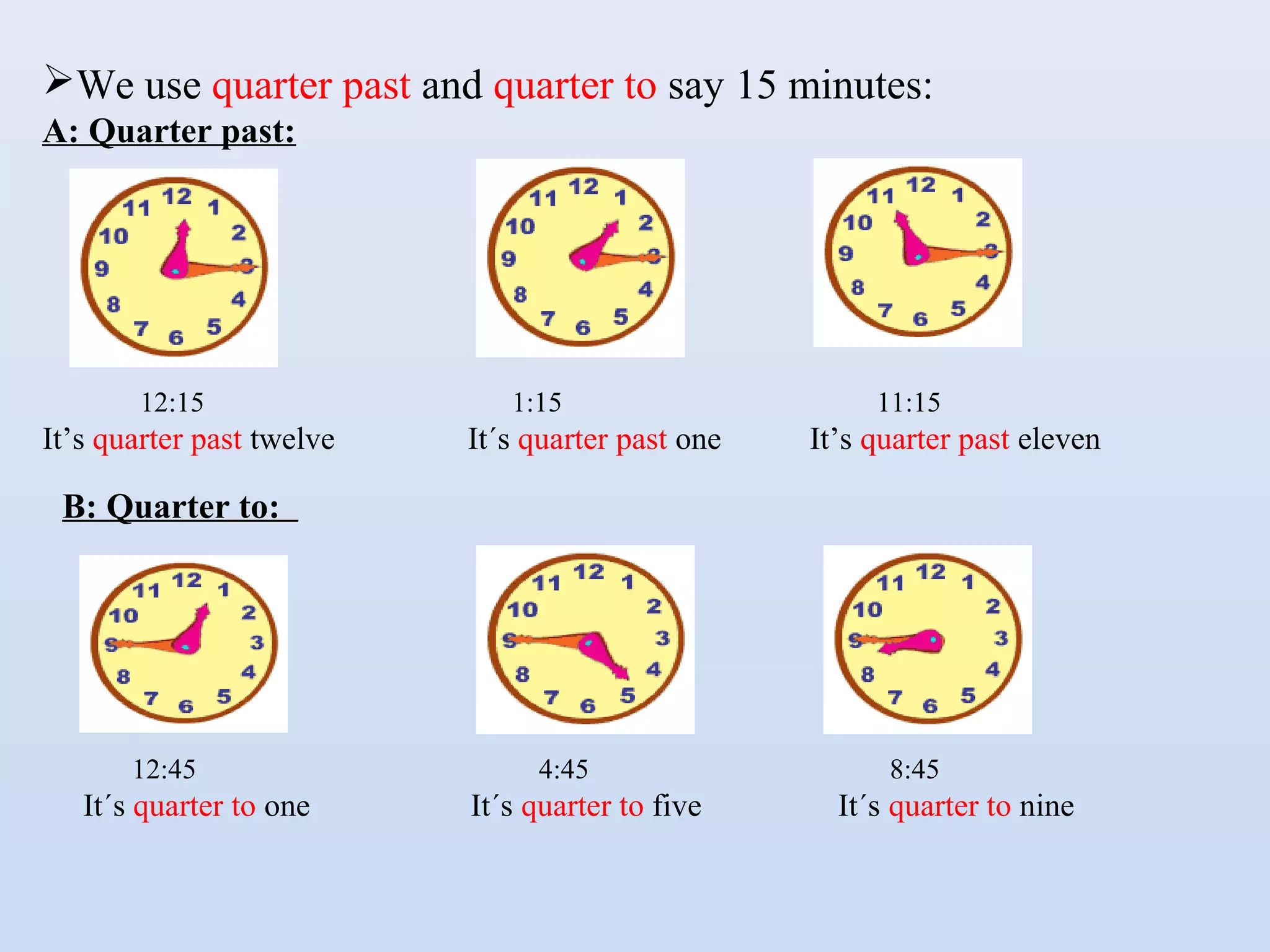 Telling the time | PPT