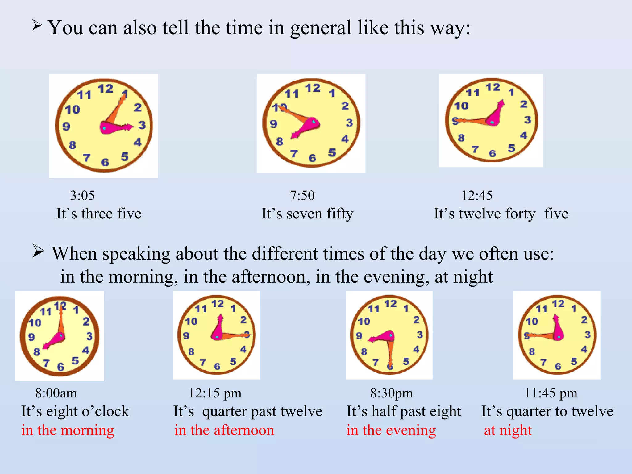 Telling the time | PPT